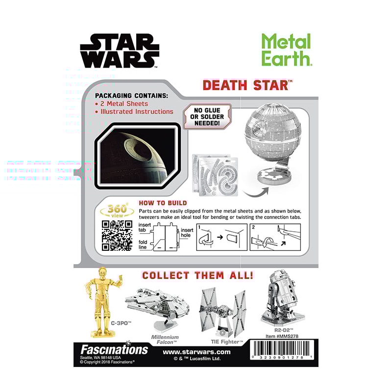 Death Star Estrela da Morte Kit de Montar de Metal - Star Wars - Metal ...