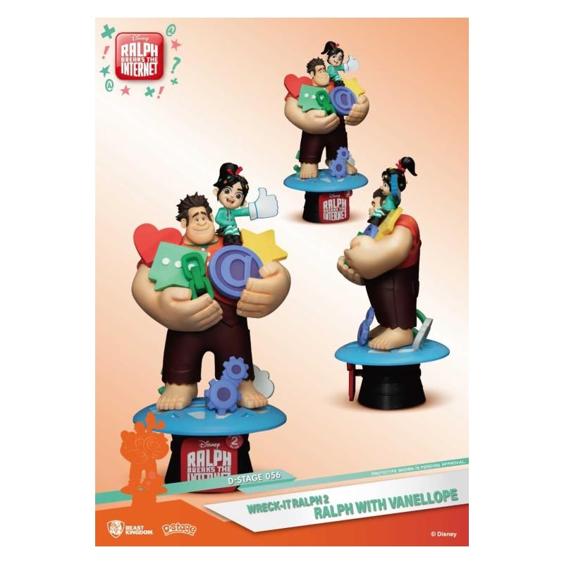 Diorama Wreck-It Ralph 2 DS-056 Ralph com Vanellope D-Stage Dream Select - Detona Ralph - Disney ...
