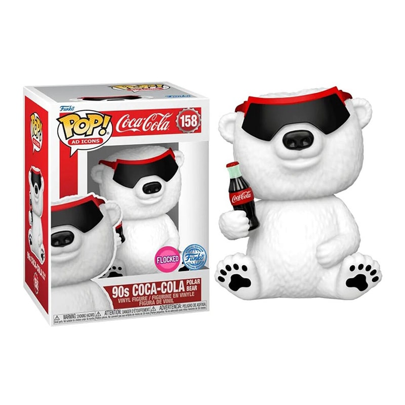 Funko Pop 90s Coca-Cola Polar Bear #158 - Flocked Special Edition ...
