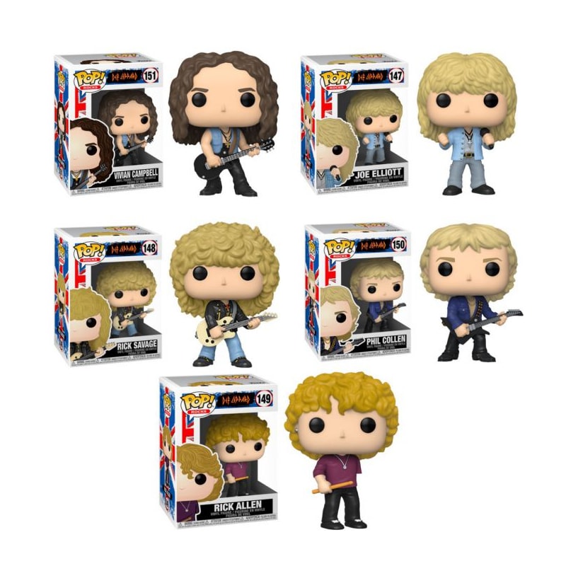 Funko Pop Banda Completa Def Leppard Pop Rocks! - Geek Fanaticos