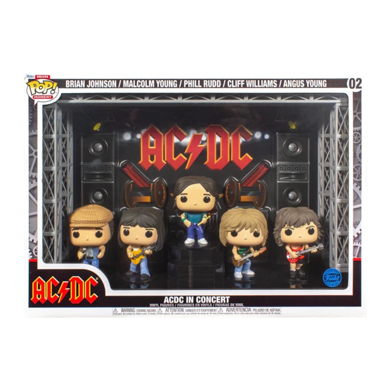 Funko Pop Deluxe Moment AC/DC in Concert Brian Johnson Malcolm Young ...