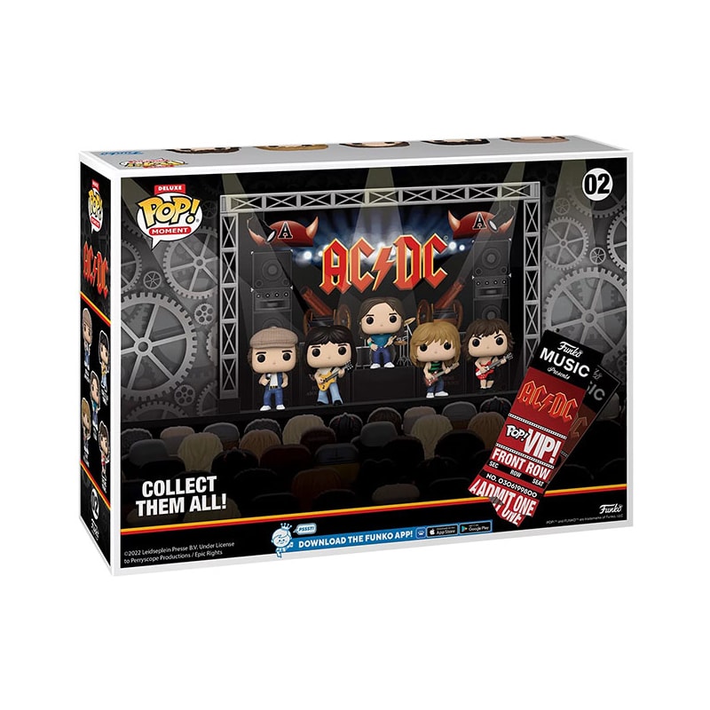 Funko Pop Deluxe Moment AC/DC in Concert Brian Johnson Malcolm Young ...