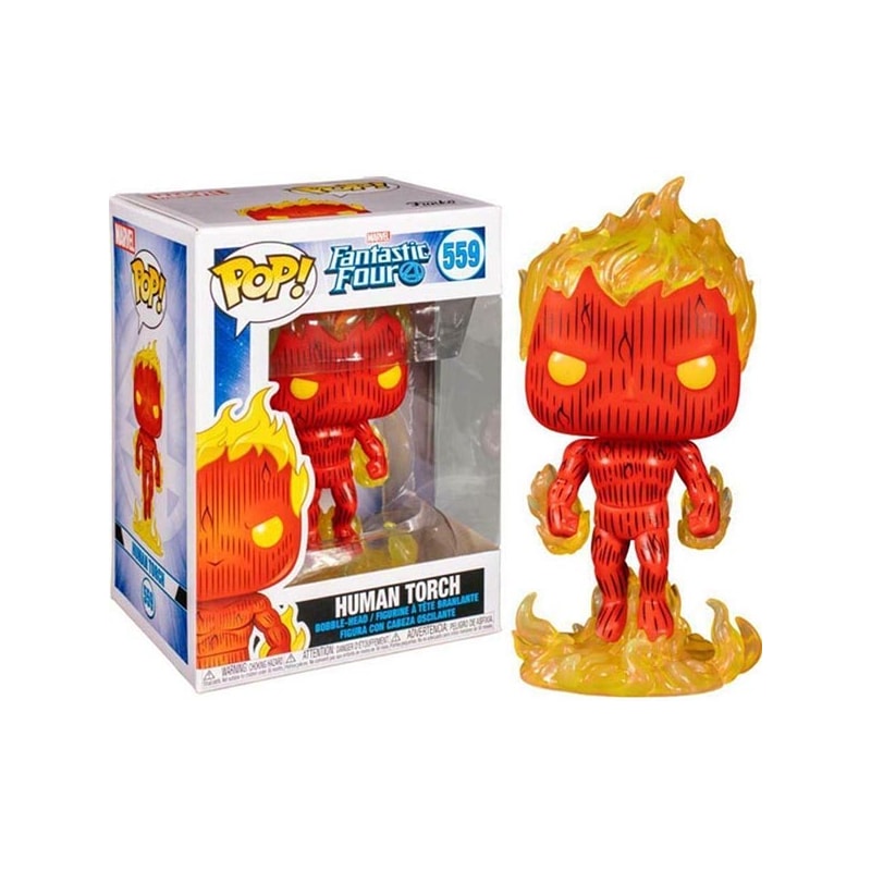 Funko Pop Human Torch #559 - Tocha Humana - Fantastic Four - Quarteto ...