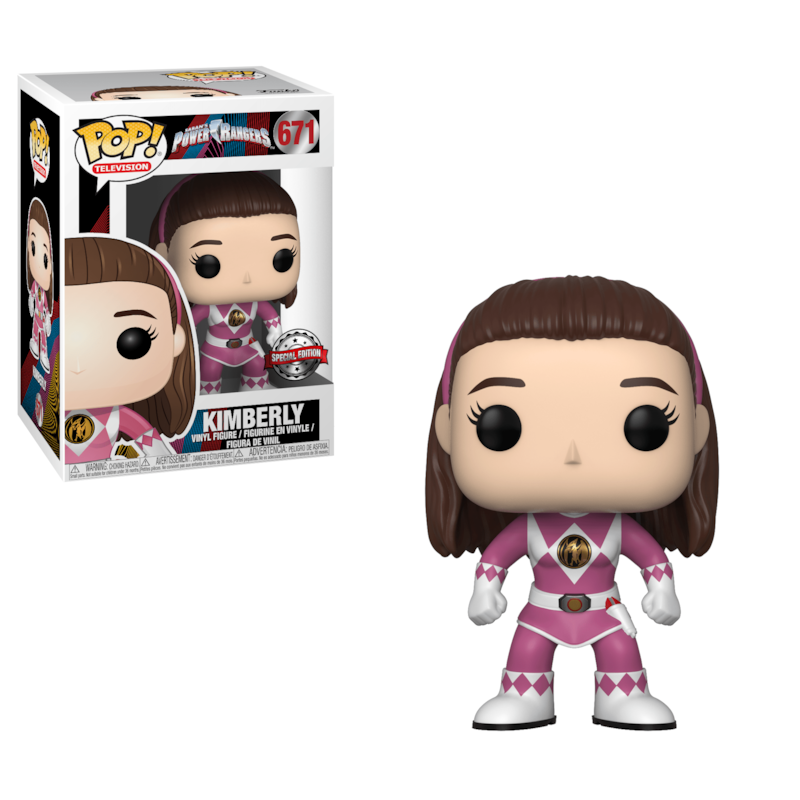 Funko Pop Pink Ranger #671 - Kimberly No Helmet - Power Rangers Rosa ...