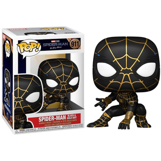 Funko Pop Spider-Man Black & Gold Suit #911 - Spider-Man No Way Home ...