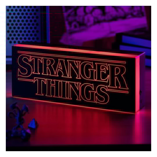Luminária do logo de Stranger Things Logo Light Paladone - Geek Fanaticos