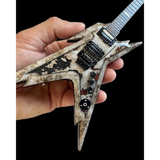 Réplica Guitarra Miniatura Dimebag Darrell Rust Razorback Pantera Axe ...