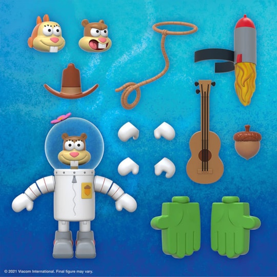 Sandy Cheeks Sandy Bochechas Ultimate Figure Wave 1 Bob Esponja Super 7 ...