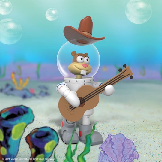 Sandy Cheeks Sandy Bochechas Ultimate Figure Wave 1 Bob Esponja Super 7 ...