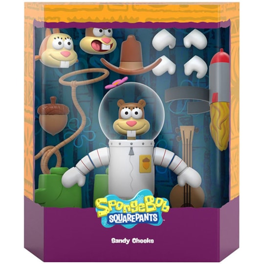 Sandy Cheeks Sandy Bochechas Ultimate Figure Wave 1 Bob Esponja Super 7 ...