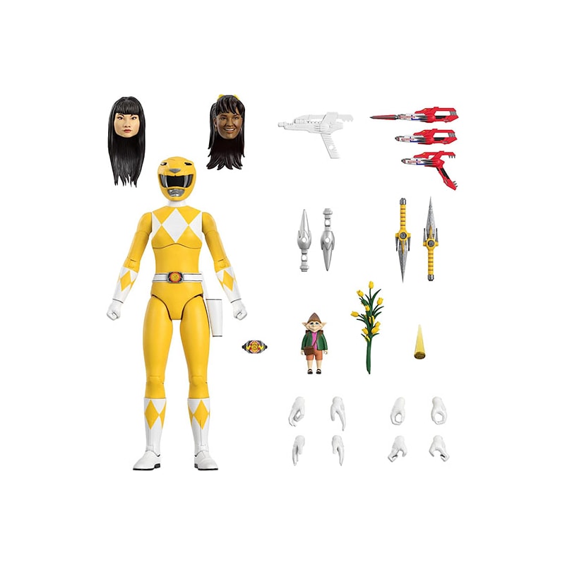 Yellow Ranger Ultimate Figure Wave 1 Power Rangers Super 7 - Geek Fanaticos